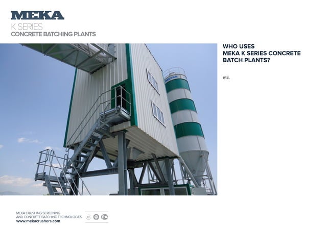 MEKA K SERIES CONCRETE BATCHING PLANTS | PDF | Civil Engineering ...