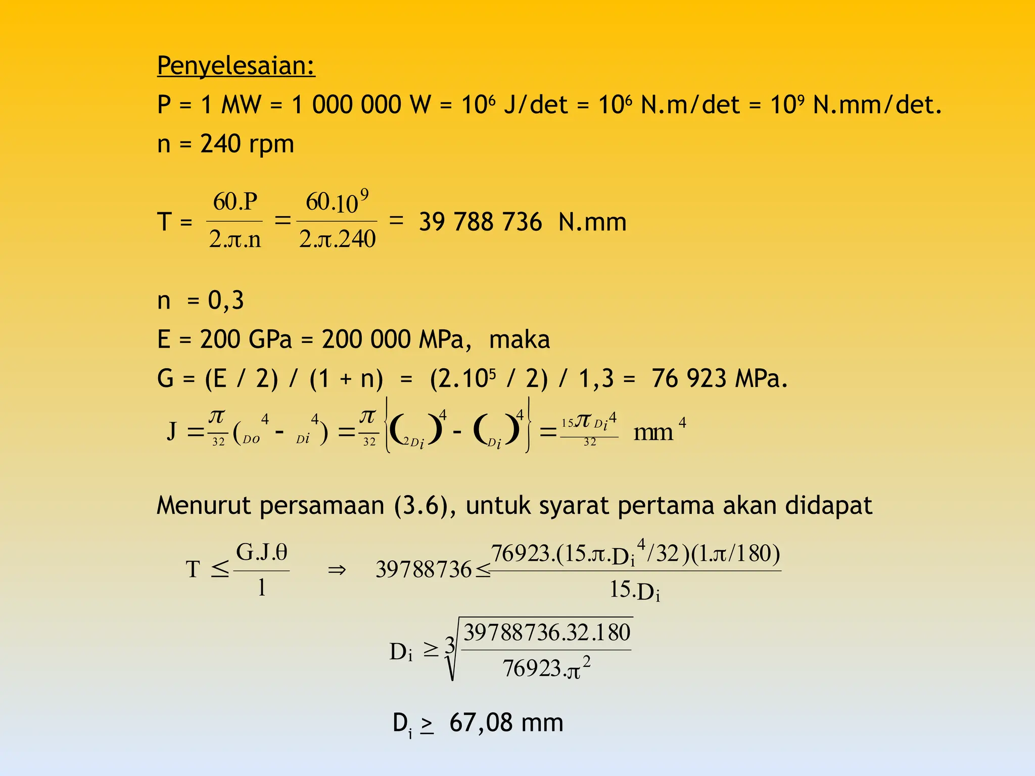 Mekanika bahan Materi Torsi atau Puntiran | PPT