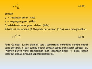 Mekanika bahan Materi Torsi atau Puntiran | PPT