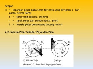 Mekanika bahan Materi Torsi atau Puntiran | PPT