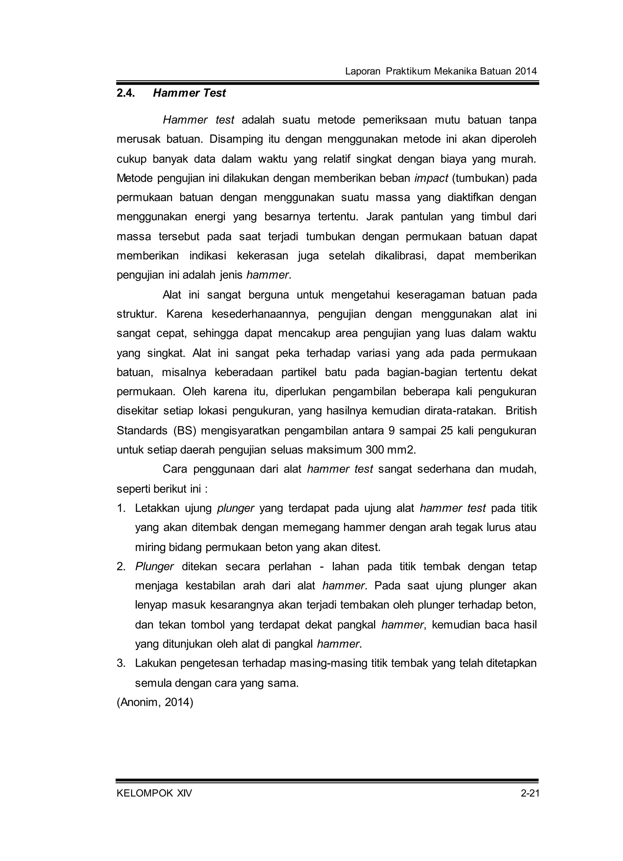 Mekanika batuan | DOCX