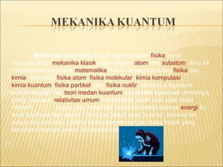 Mekanika kuantum | PPT