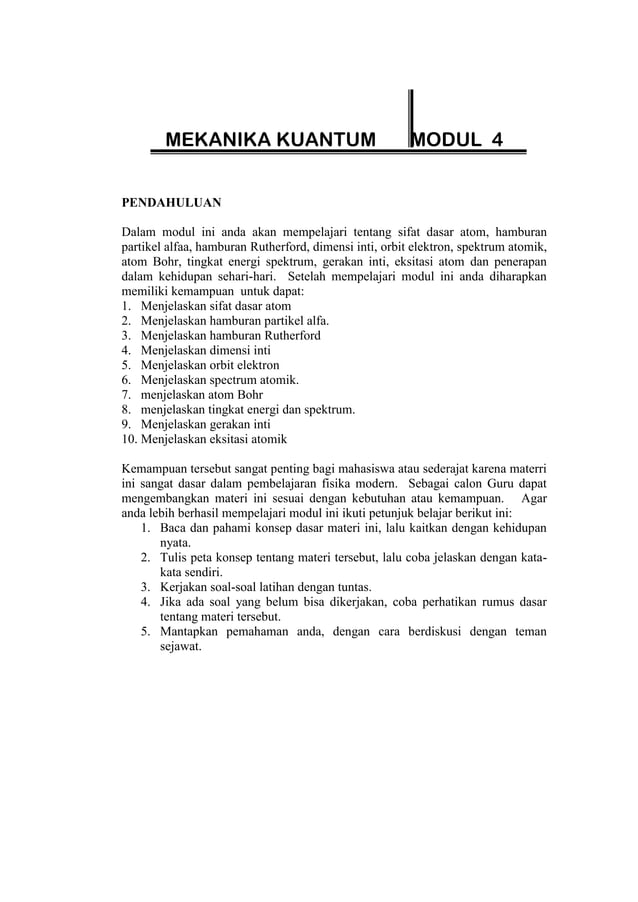 Mekanika kuantum | PDF