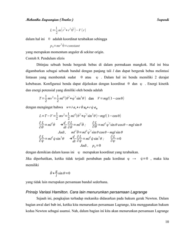 Mekanika lagrange | PDF