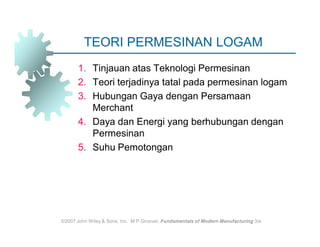 Mekanika permesinan | PDF