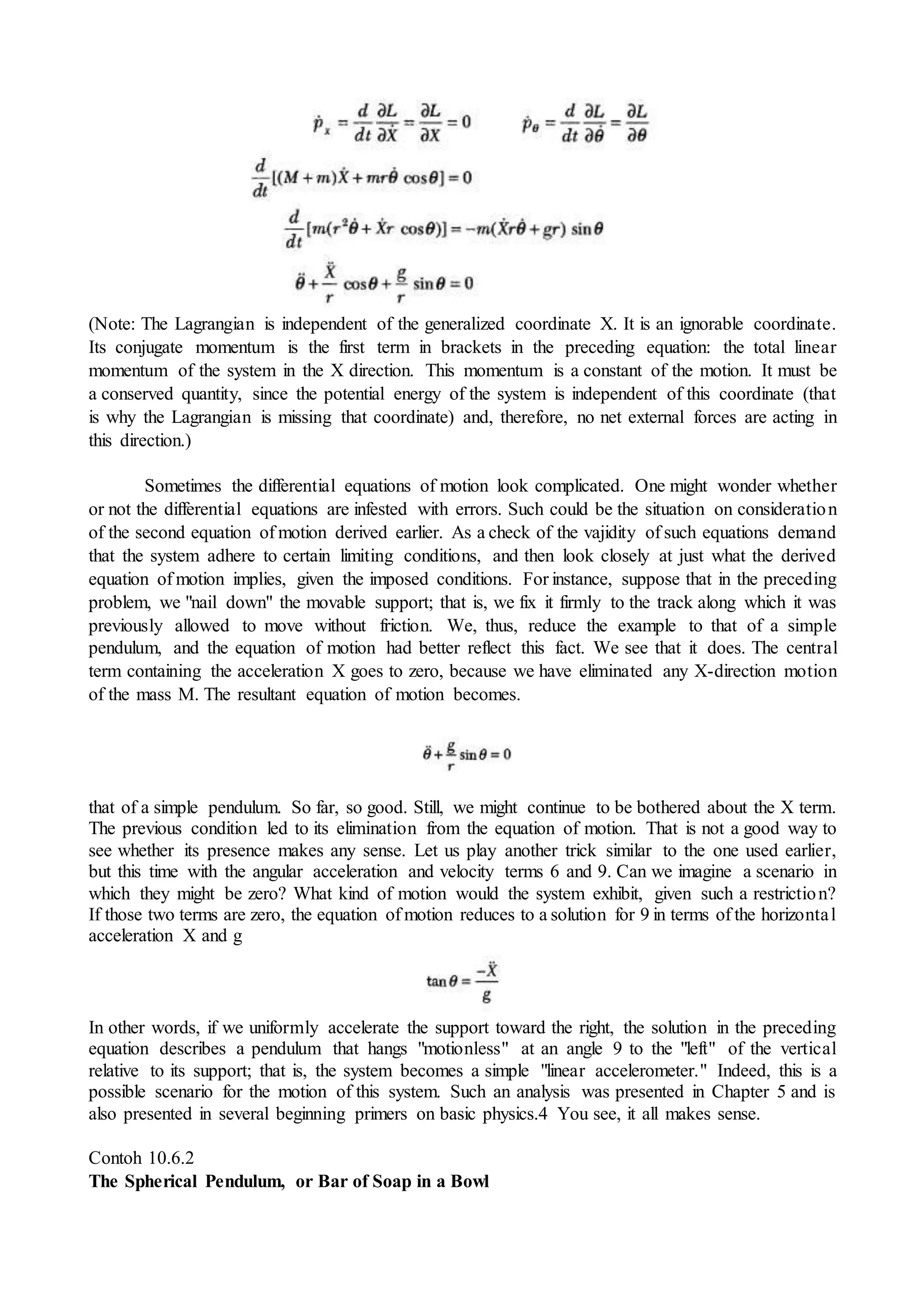 Resume Mekanika 2 bab lagrangian - Fisika UNNES Nurul Faela Shufa | DOCX