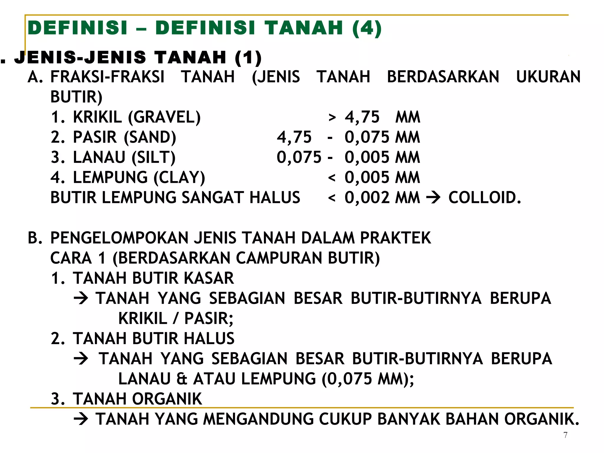 Mekanika tanah 1 ppt | PPT