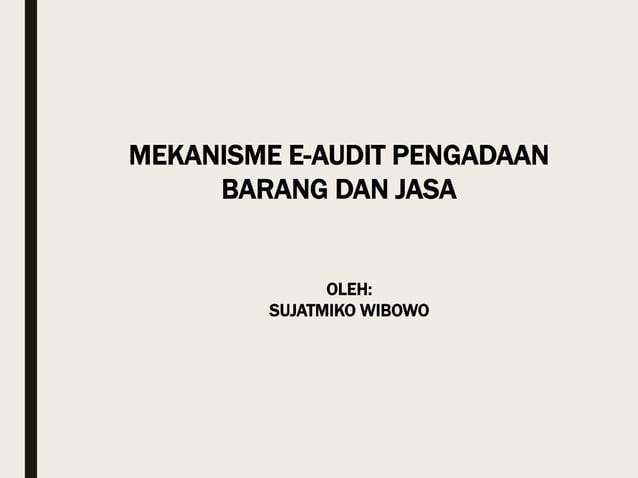 Mekanisme E-Audit | PPTX