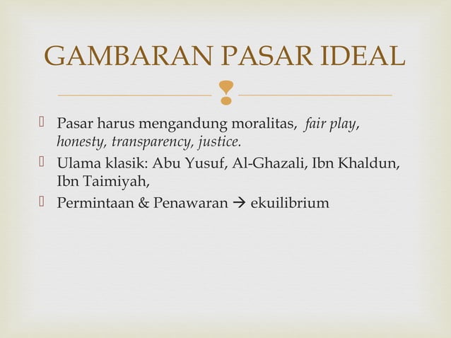 Mekanisme kerja pasar islam | PPT