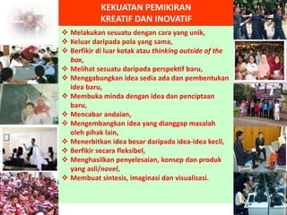 Bengkel Perkongsian Ke arah Mekanisme Menjana Inovasi | PPTX