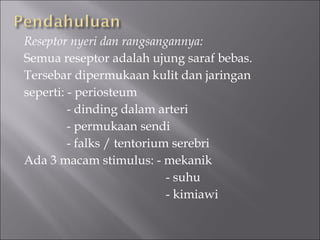 Mekanisme nyeri | PPT