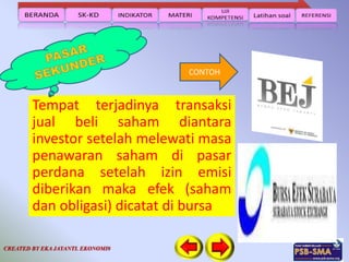 Mekanisme pasar modal | PPTX