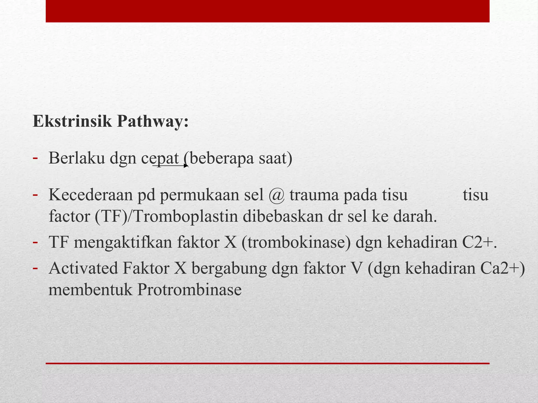 Mekanisme pembekuan darah | PPT