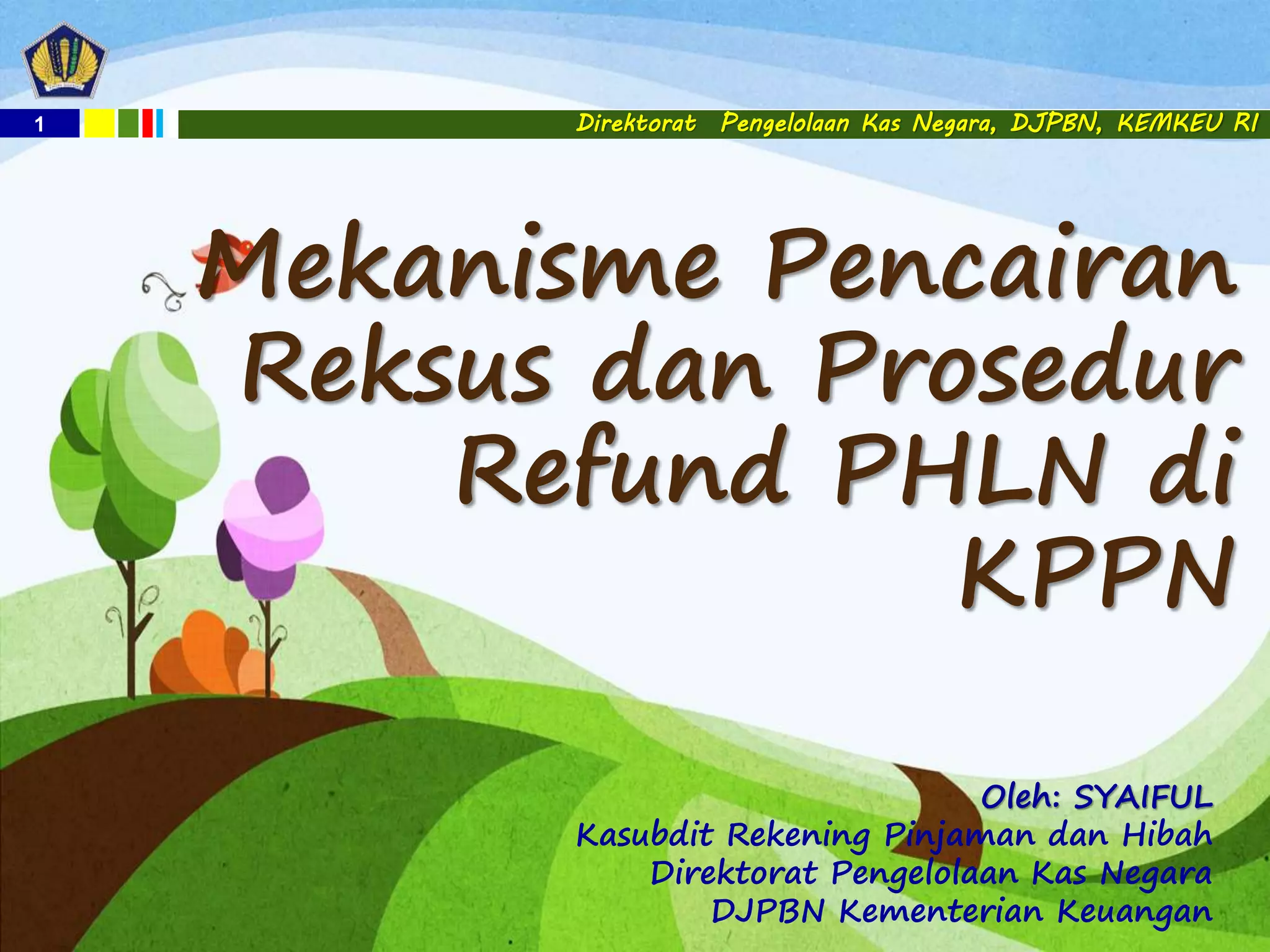 Mekanisme pencairan reksus dan prosedur refund PHLN di KPPN | PPTX
