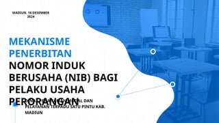 Mekanisme Penerbitan NIB BAGI PELAKU USAHA PERSEORANGAN | PPTX