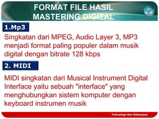 Mekanisme perekaman suara | PPTX