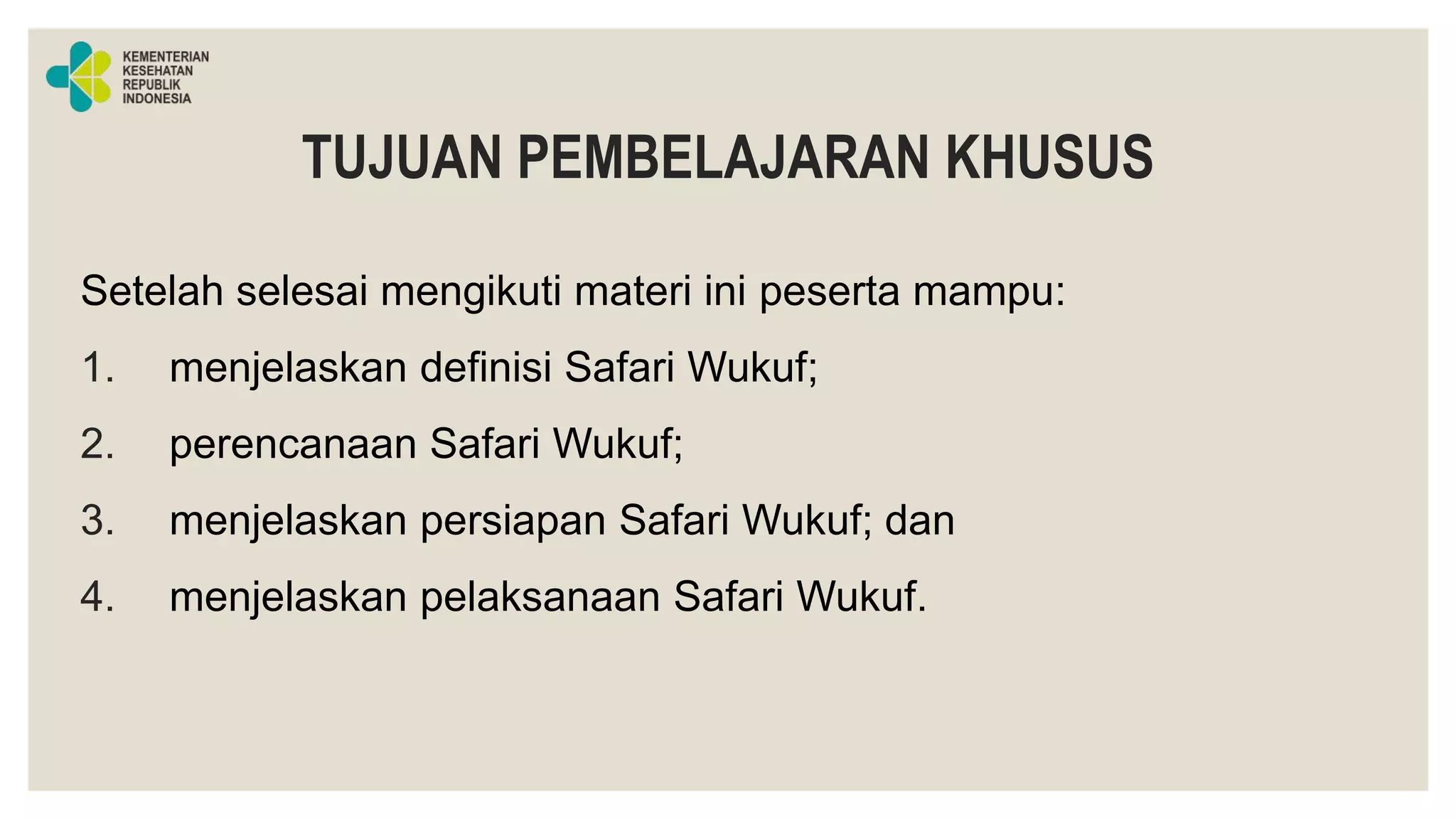 Mekanisme safari wukuf pada jemaah sakit | PPTX