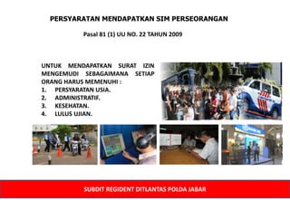 Mekanisme Pembuatan Surat Izin Mengemudi (SIM) | PPTX