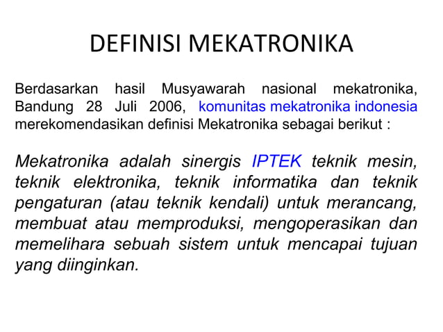 Mekatron bab 1 | PPT