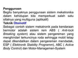 Mekatron bab 1 | PPT