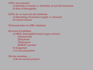 update on blood product alternatives | PPTX