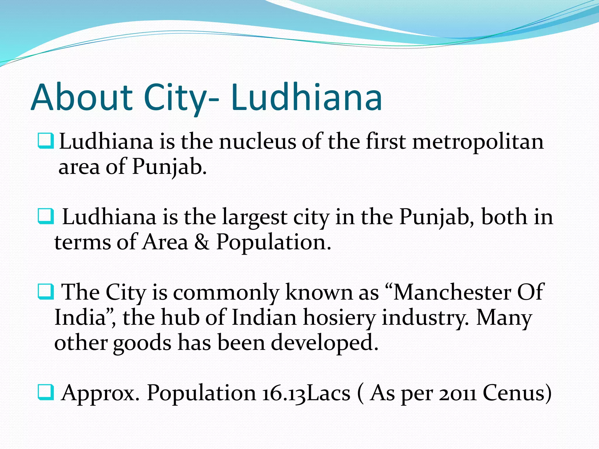 Smart City Ludhiana | PPTX