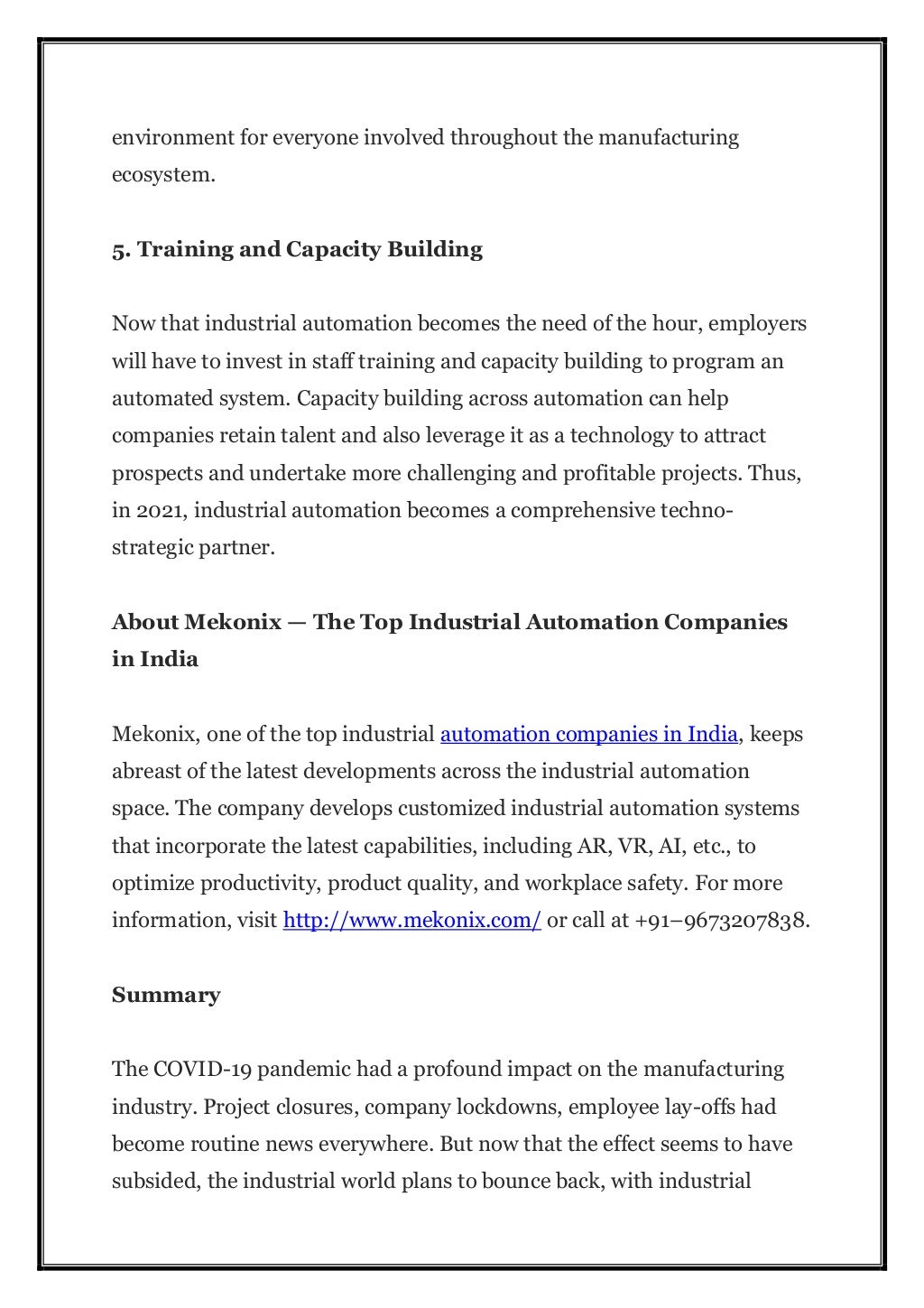 5 Future Trends of the Industrial Automation