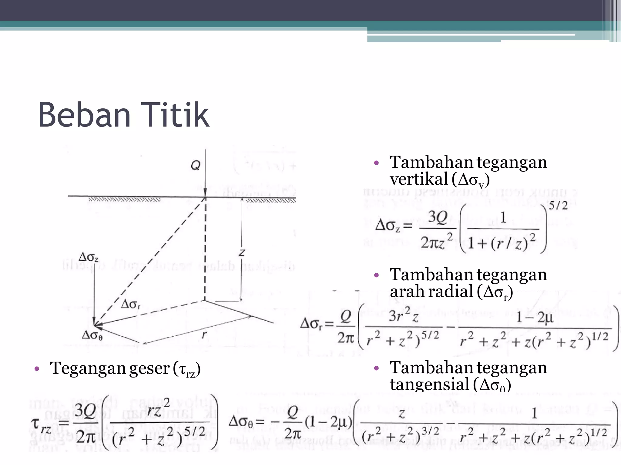 Mektan ii distribusi_tegangan_boussinesq | PDF