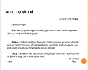 Mektup | PPT