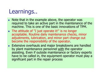 Total Productive Maintenance (TPM) | PDF