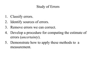 Types of error and their measurements of error | PPT