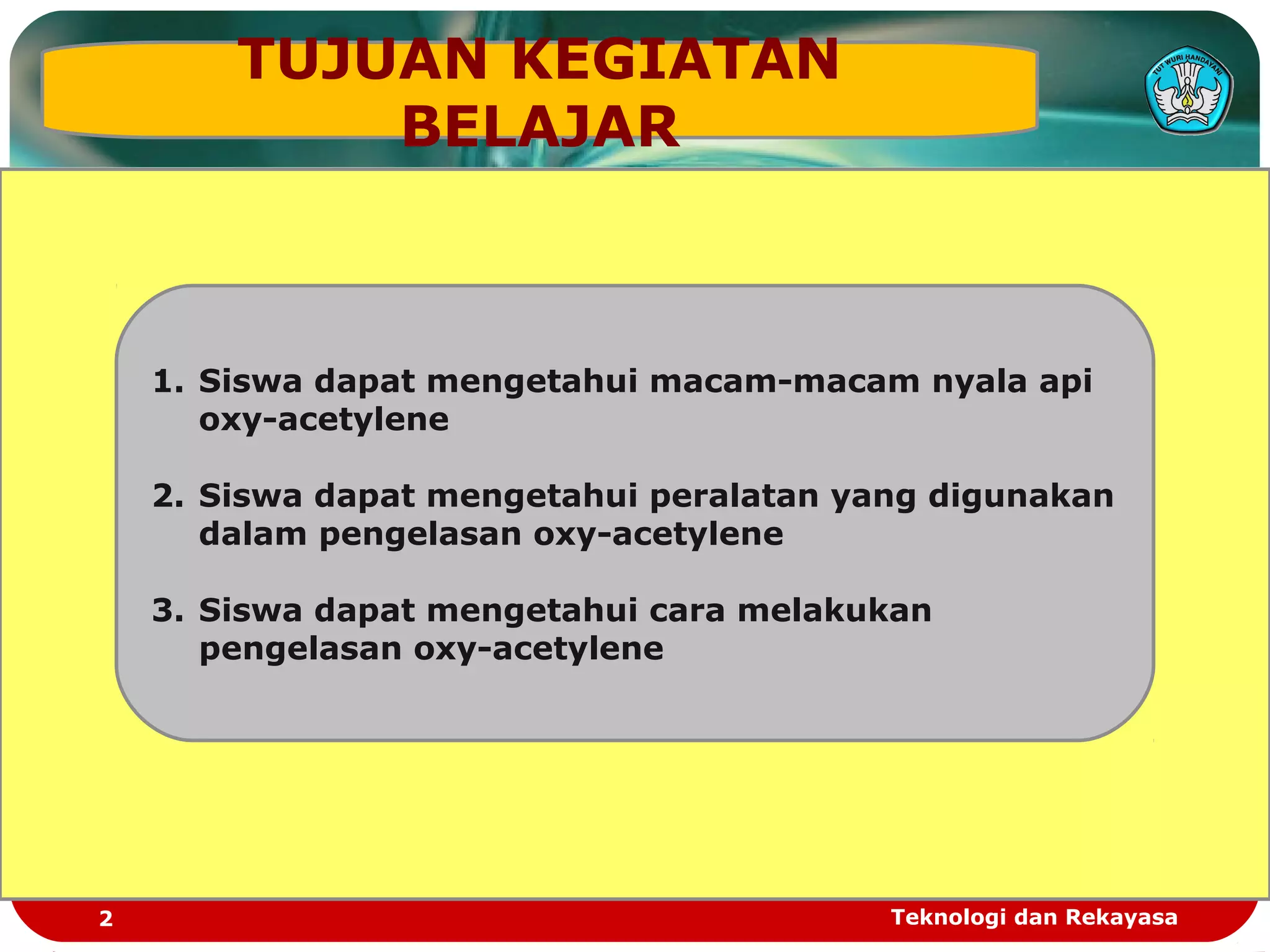 Melaksanakan pengelasan gas oxy acetylene (karbid) dan las titik | PPT