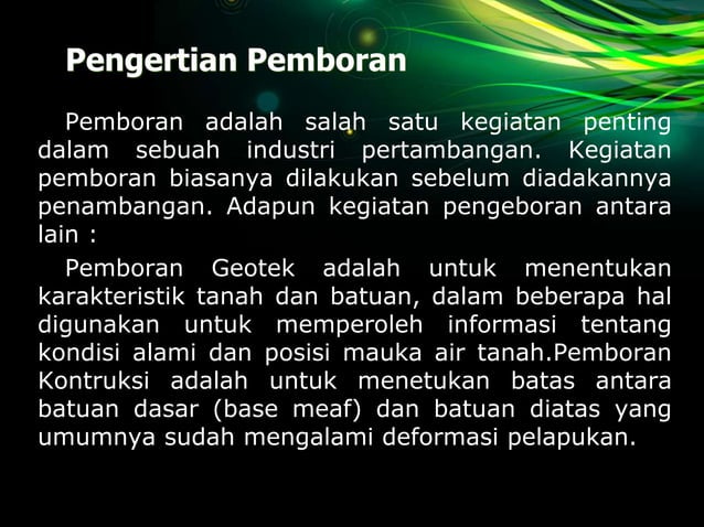 Proses pemboran lubang tembak | PPTX