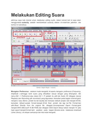Melakukan editing suara | DOCX