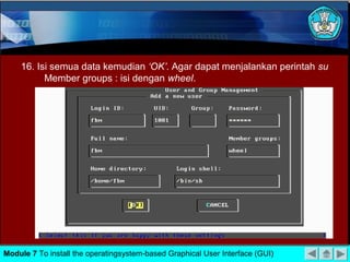 Melakukan instalasi sistem operasi berbasis graphical user interface ...