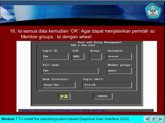 Melakukan instalasi sistem operasi berbasis graphical user interface