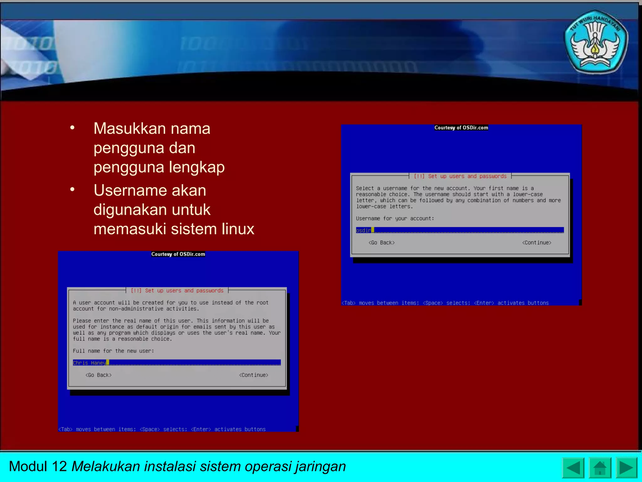 Melakukan instalasi sistem operasi jaringan berbasis gui (graphical ...