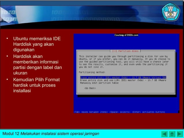 Melakukan instalasi sistem operasi jaringan berbasis gui (graphical user interface) dan text | PPT