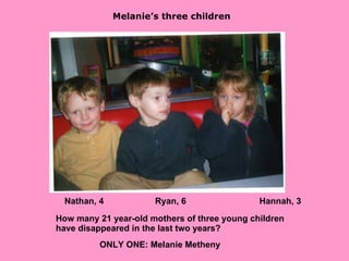 Melanie Metheny, Her Children, Her Family | PPT