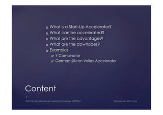 Start-Up Accelerators | PPT