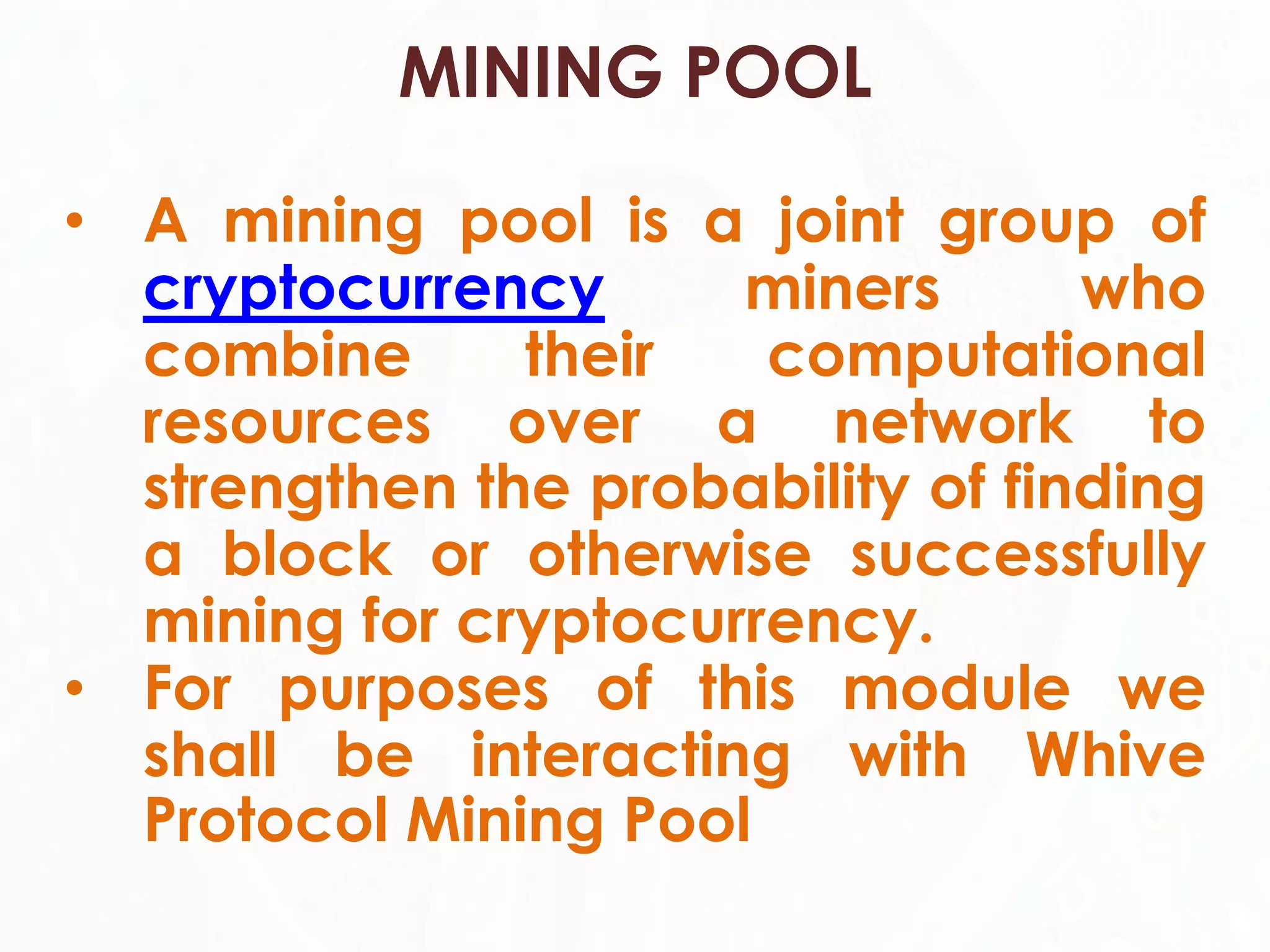 How to Mine with CPU Machines | PPT