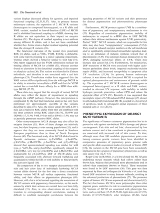Melanocortin 1 receptor variants: functional role and pigmentary ...