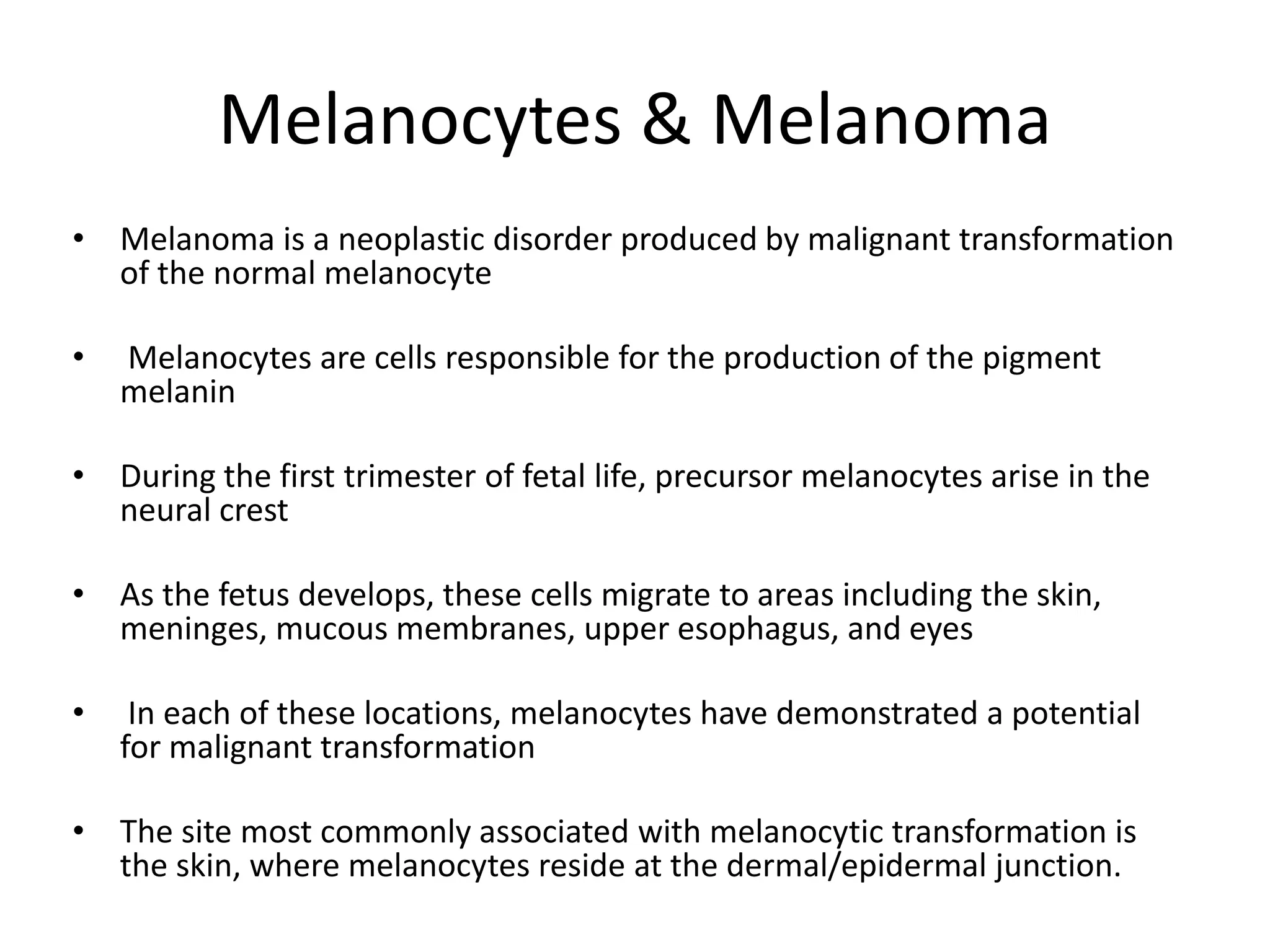 Melanoma clinical features, pathology and management | PPTX