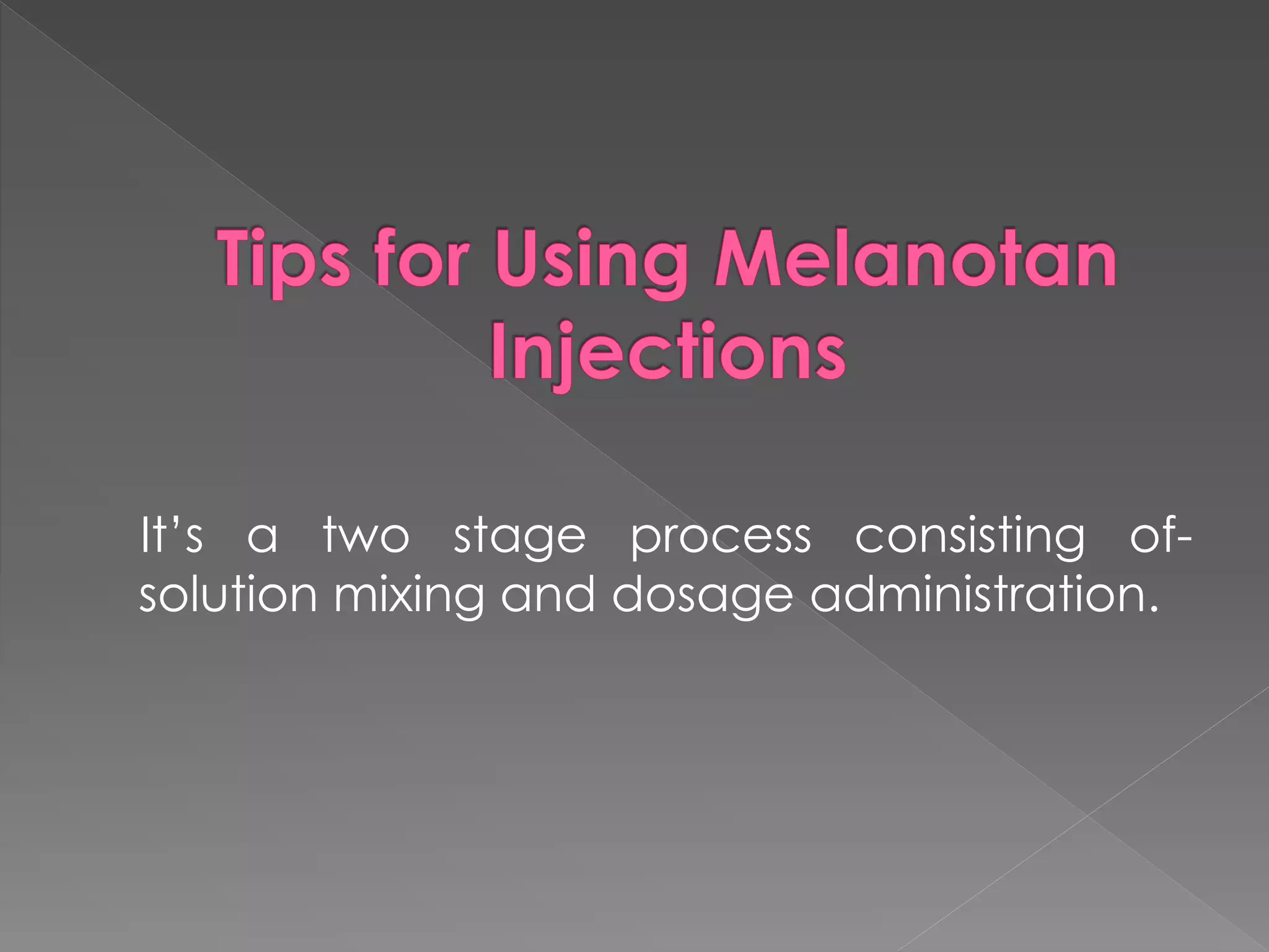 Melanotan tanning injections | PPT