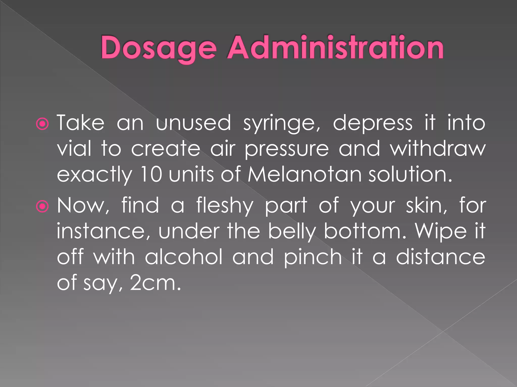 Melanotan tanning injections | PPT