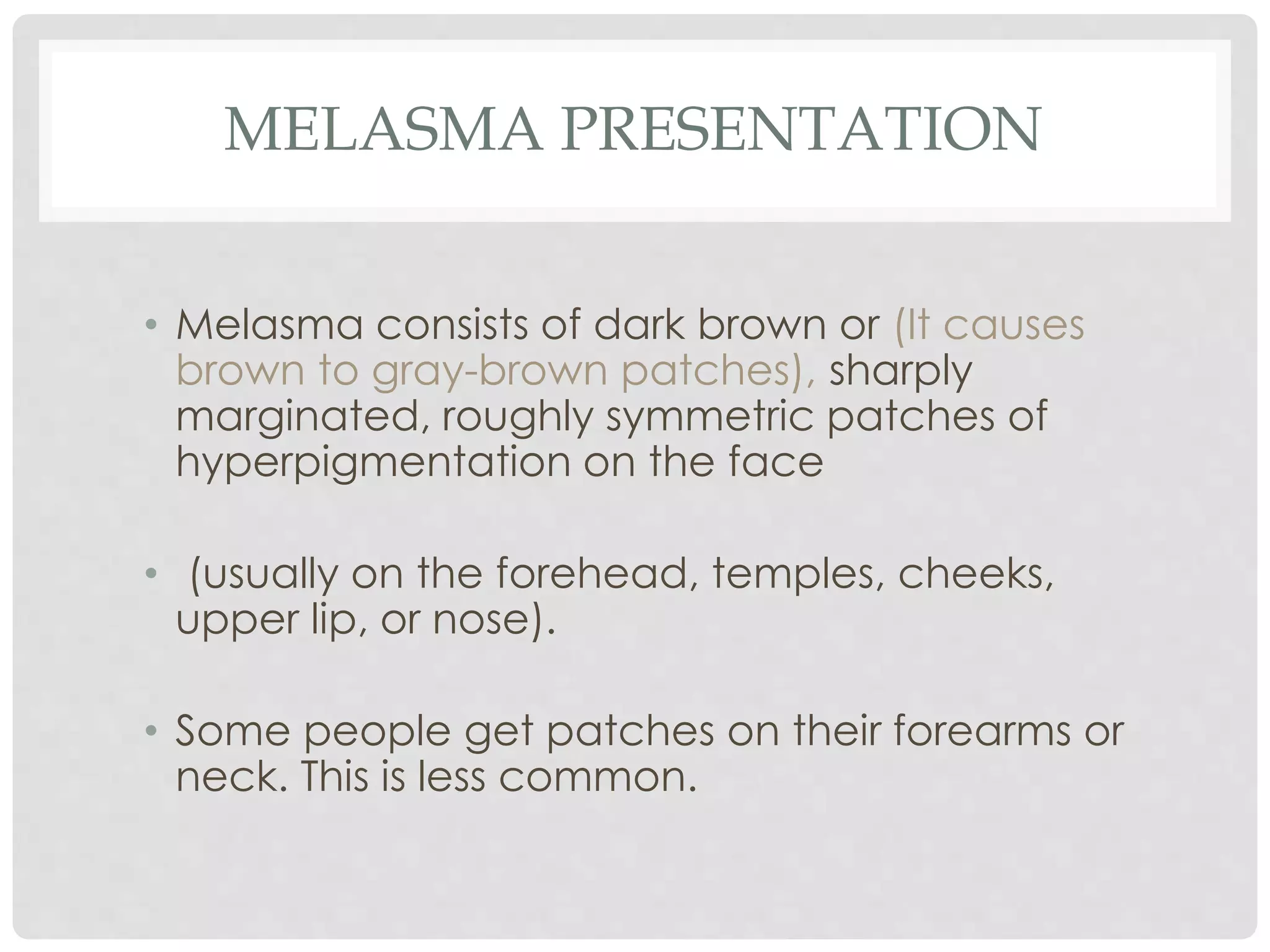 Melasma | PPTX