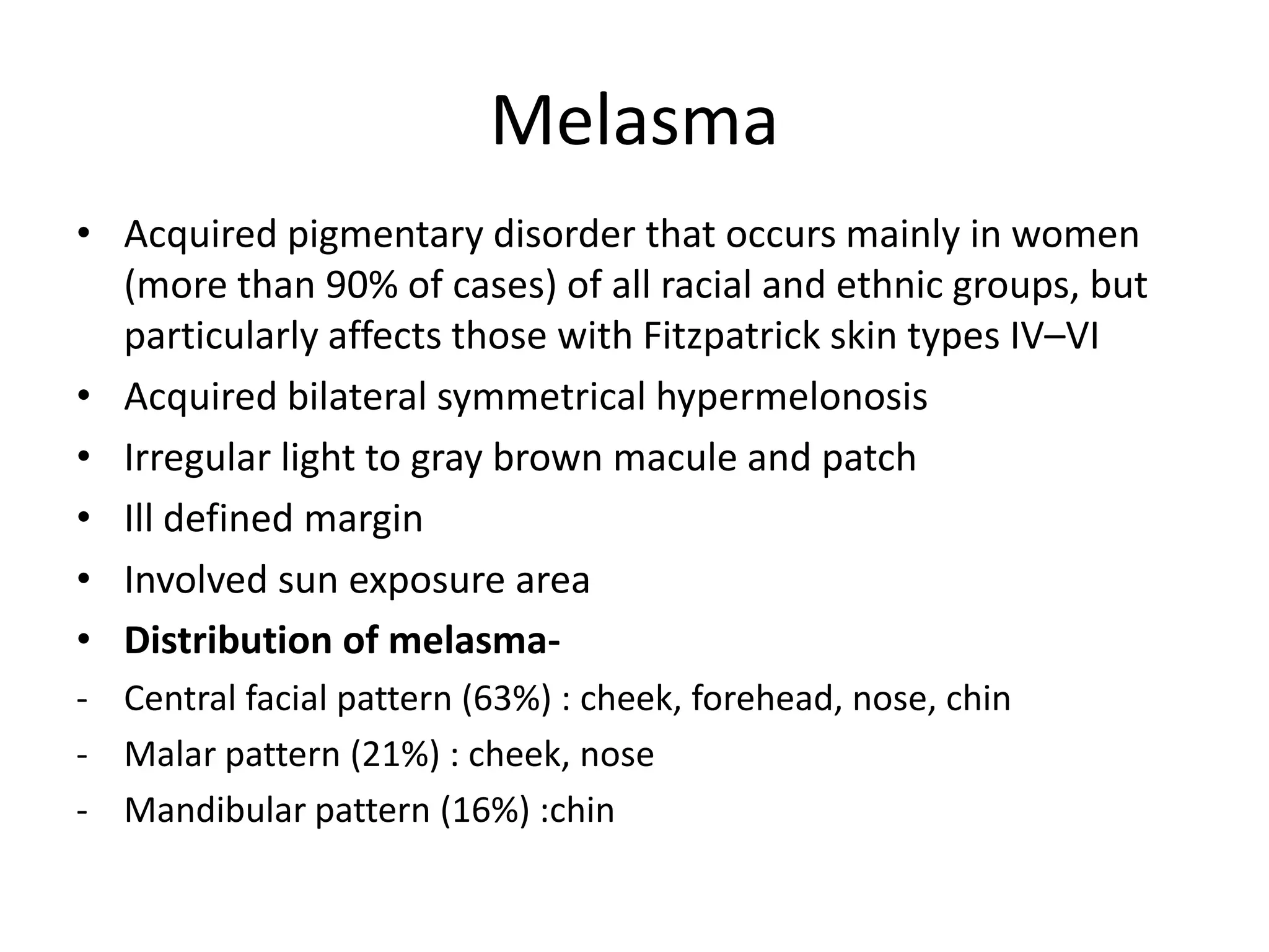 Melasma treatment | PPTX | Skin and Dermatology | Diseases and Conditions