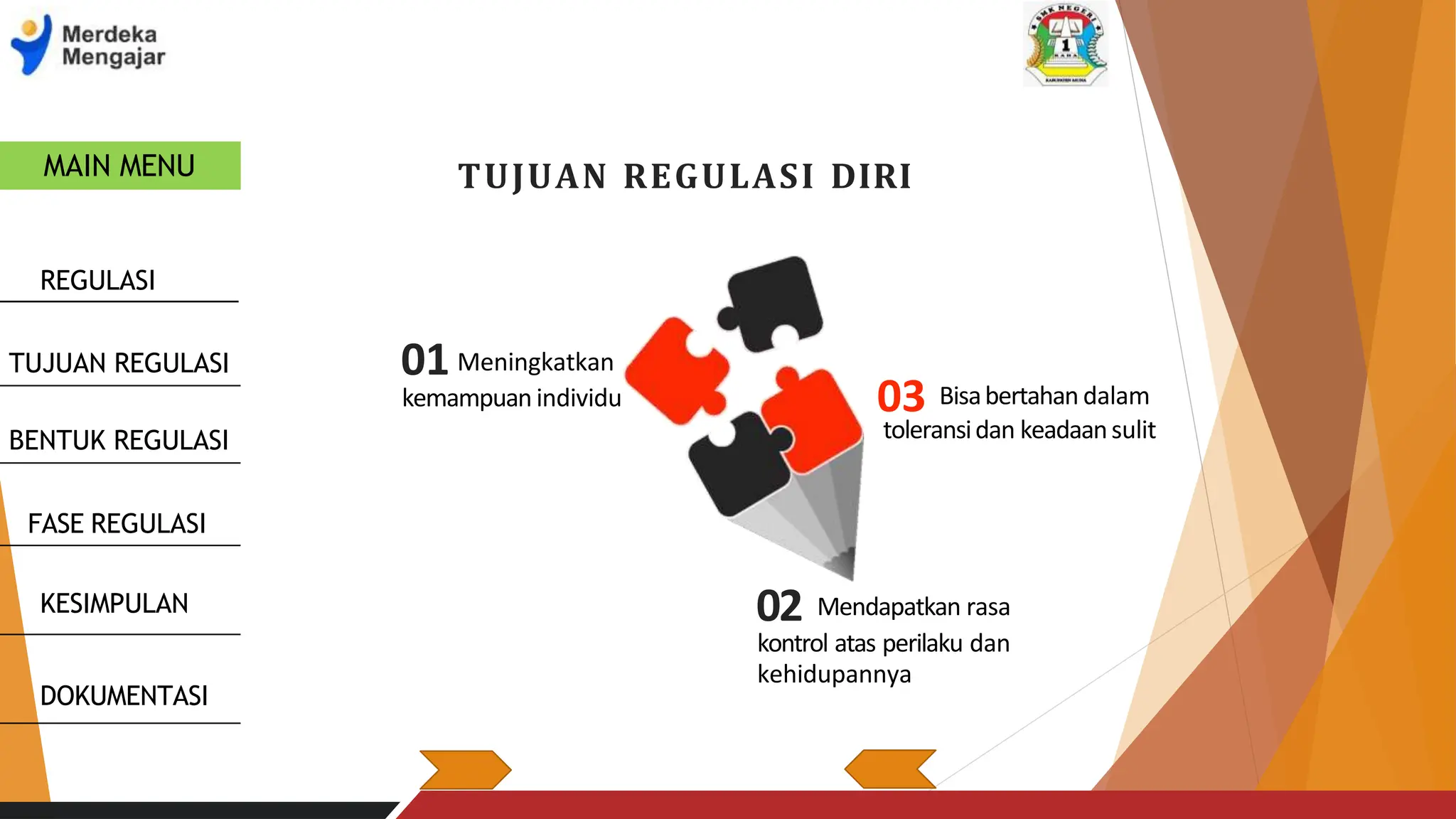 MELATIH REGULASI DIRI PDF.pptx M,NMBHJVNBNMKJHGGHBJGFGH | PPT