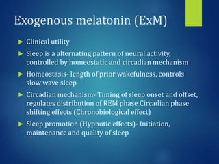 Melatonin: Current evidences in Psychiatric disorders | PPT