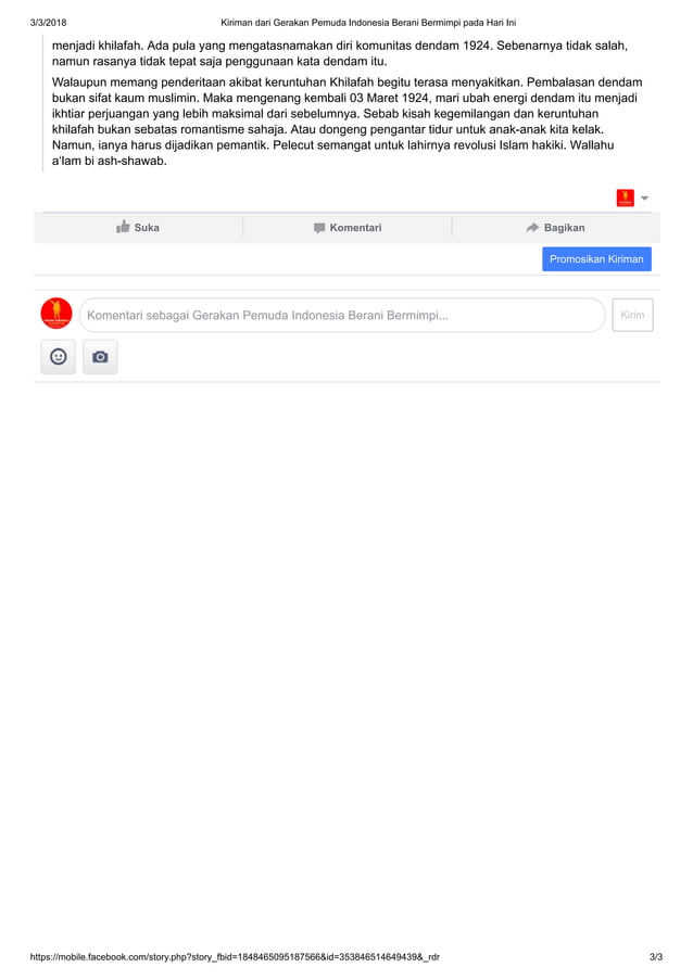 Melawan lupa 3 maret 1924 | PDF